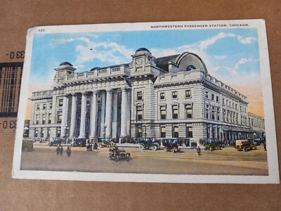 Chicago Illinois~Northwestern Passenger Station Front View~Vintage ...