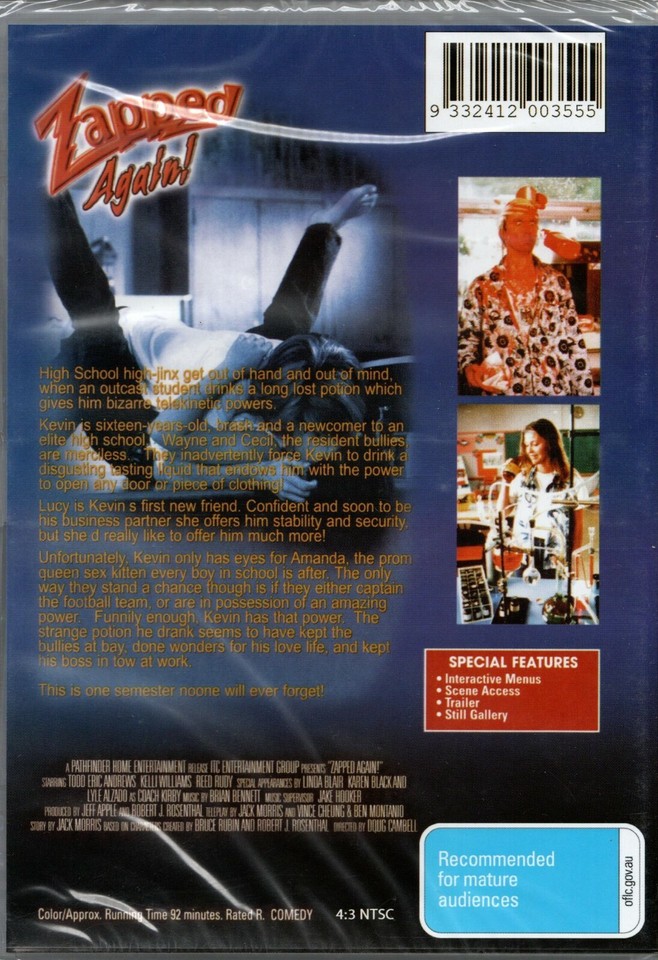 ZAPPED AGAIN ! - Todd Eric Andrews - DVD - N&S - Never played - Region ...