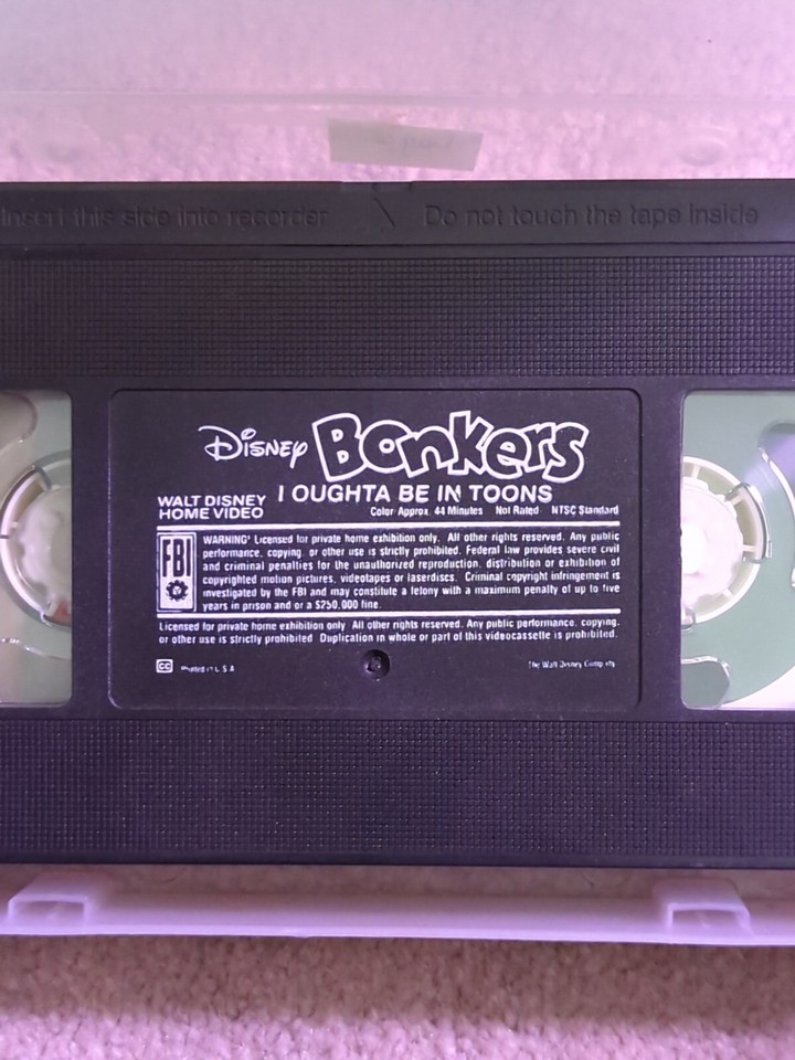 Bonkers: I Oughta Be in Toons - Disney VHS tape | eBay