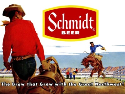 Schmidt Beer Cowboy & Rodeo Theme NEW Sign 18x24" USA STEEL XL Size | eBay