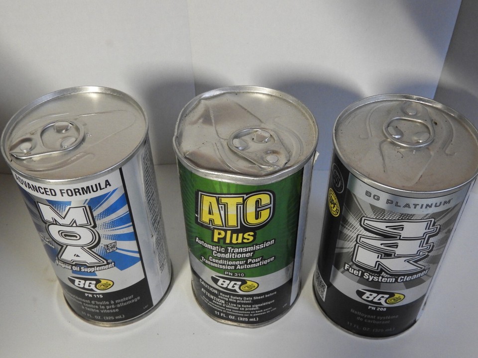 3 BG Engine Oil, Fuel, Transmission Supplement Conditioner Cans, MOA ...