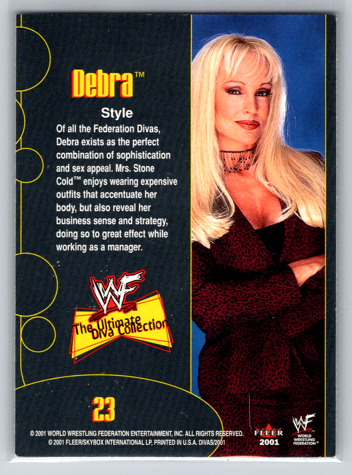 Debra 2001 Fleer WWF The Ultimate Diva Collection Base Set Card #23 | eBay