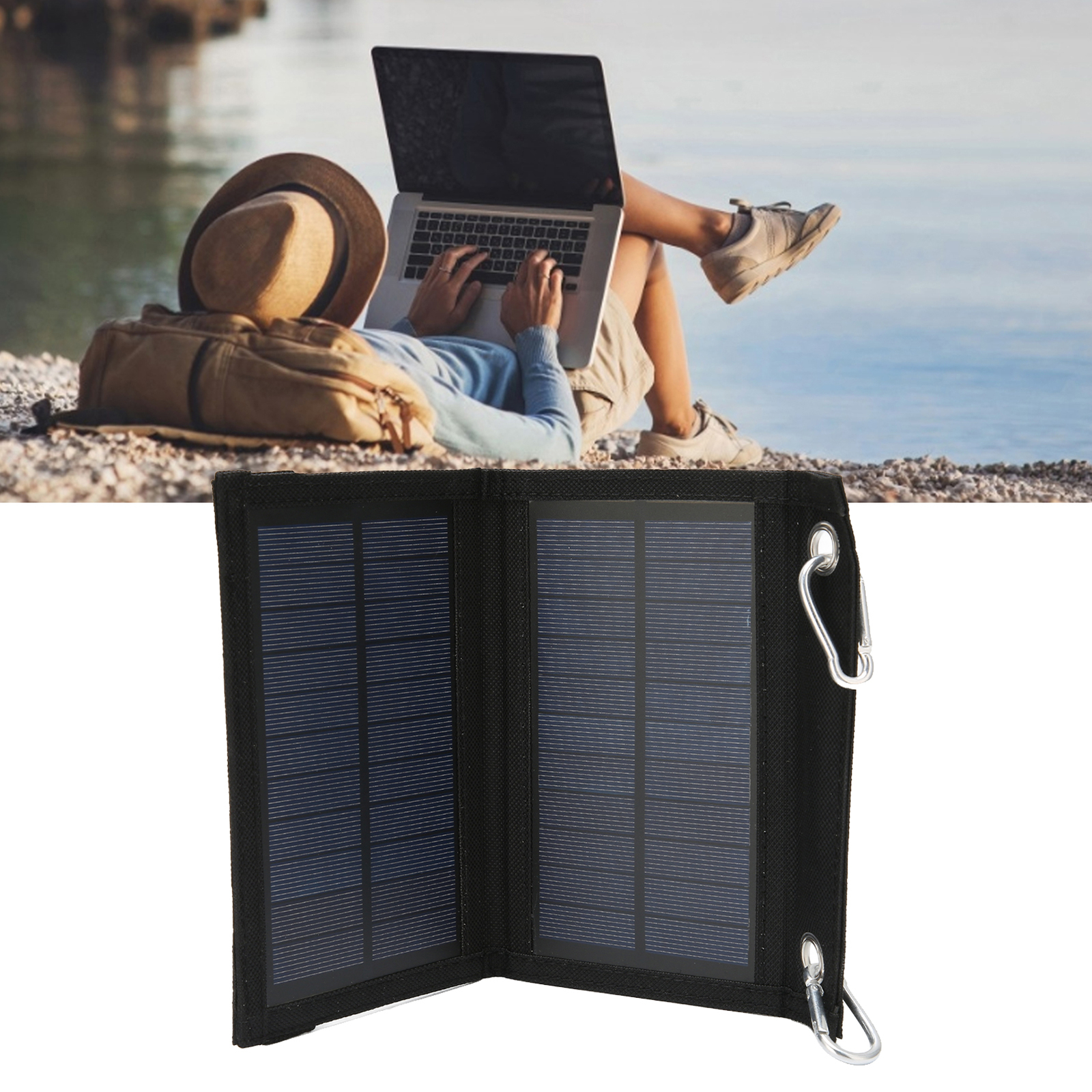 4W 2 Fold Solar Panels Portable High Conversion Efficiency Polysilicon ...