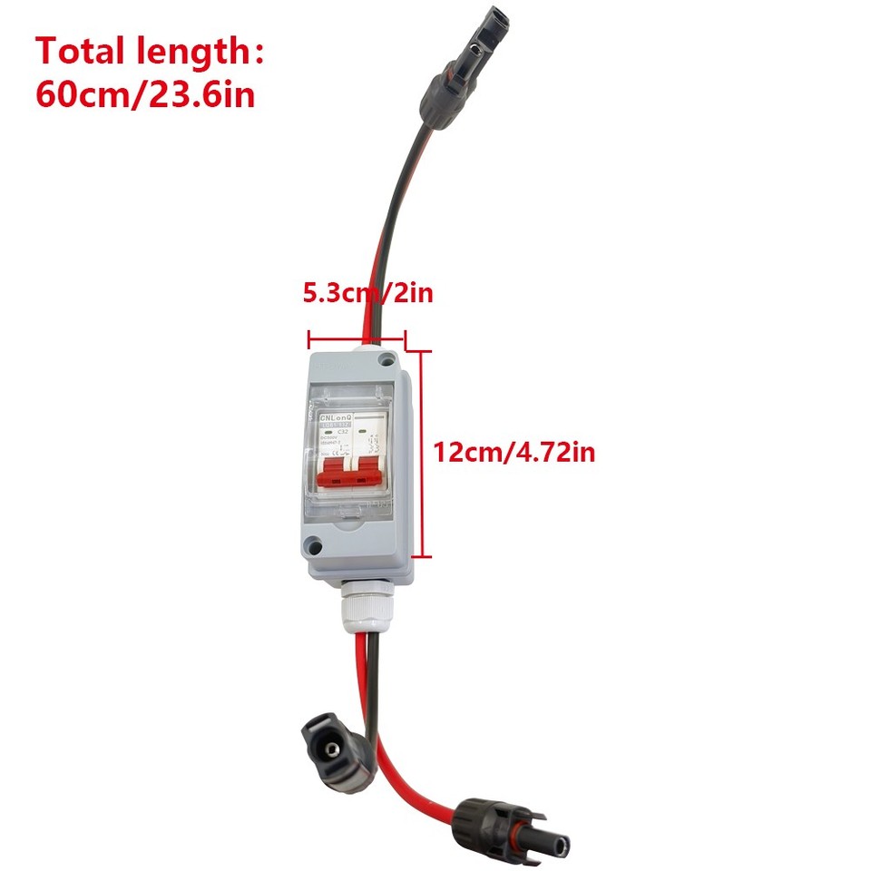 DC Trennschalter Solar PV Umschalter Ausschalter Freischalter 2-polig ...