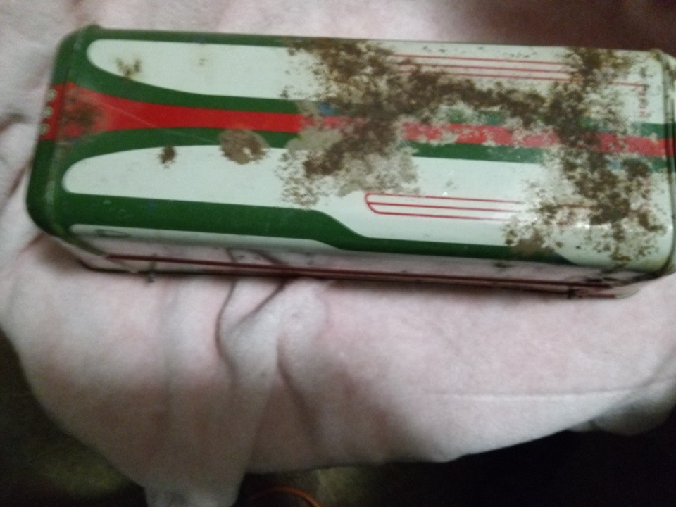 Vintage 1950 Wolverine Express Bus. No.26A green red white Tin Toy ...