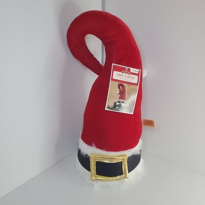 Santa Hat Christmas Tree Topper Grinch Holiday NWT 18" Tall Bendable | eBay