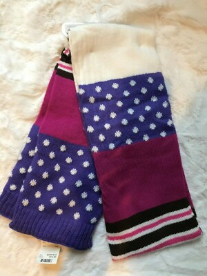 NWT Girls Justice Knit Scarf, Pink, Purple, Brown | eBay