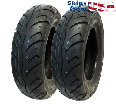 TIRE SET: Front 120/90-10 Rear 130/90-10 Scooter Tire Tread Pattern for ...