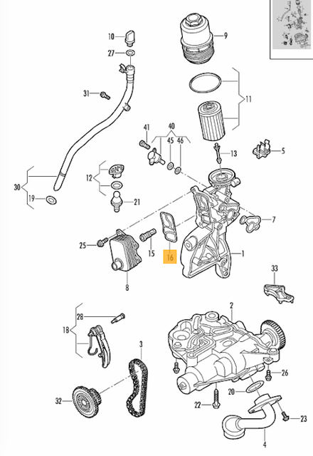 06L117070 VOLKSWAGEN NEW GENUINE OEM 2014 2017 JETTA ENGINE OIL COOLER ...