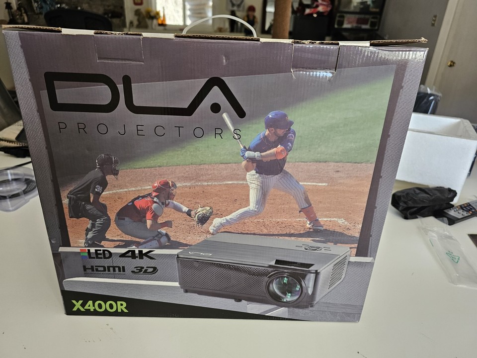 X400R DLA Projector With 74" Projector Self Lock Screen | eBay