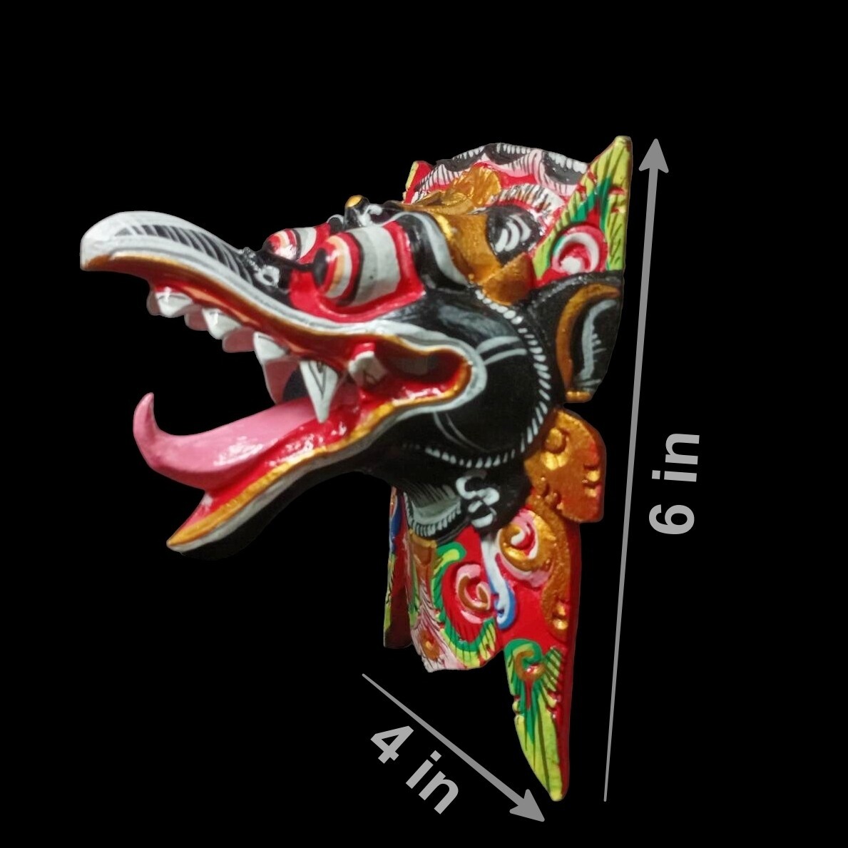 Black Garuda Bird Indonesia Balinese Mask Hinduism Wood Carved Wall Art ...