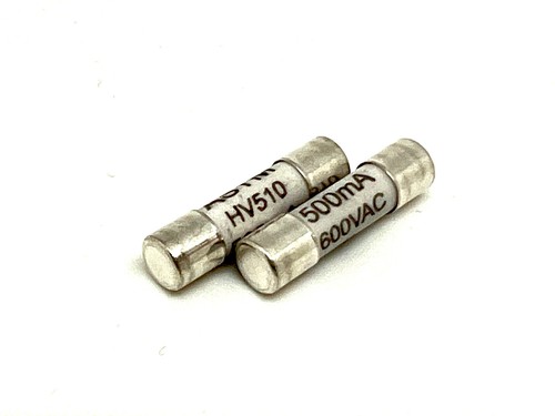 ASTM Ceramic Fuse HV510, 500mA/600VAC, 5x20mm (2 pcs/pk) for Digital ...