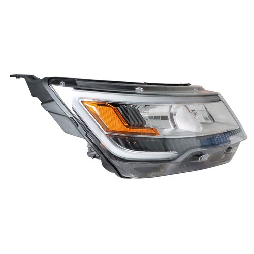 Right Headlight For 2016 2017 2018 Ford Explorer Halogen w/LED DRL ...