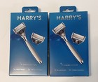 Lot Of 2 Harry's Chrome Edition 1 Razor Handle + (2) 5-Blade Cartridges ...