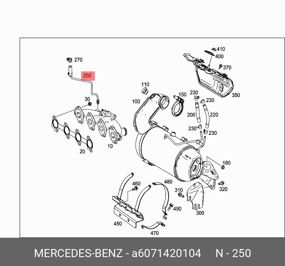 Genuine Mercedes A6071420104 / A6071420004 1.5 Exhaust Pressure Sensor ...