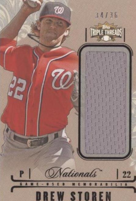 2014 Topps Triple Threads - Unity Single Jumbo Relics Drew Storen #UJR ...