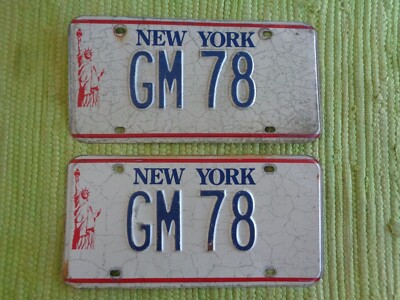 Liberty New York GM 78 Personalized License Plate Pair General Motors ...