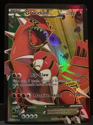 Pokémon Groudon-EX Full Art Ultra Rare Holo XY Primal Clash 150/160 EX ...