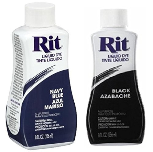 Rit Liquid Dye Black 8 Oz & Rit Dye Liquid Fabric Dye, 8-ounce, Navy ...