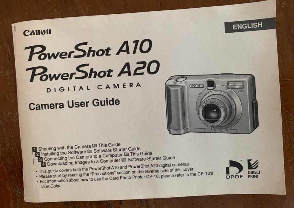 Canon PowerShot A20 2.1 MP 3x Zoom Digital Camera, Working, Software ...