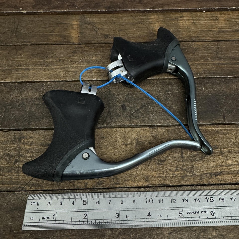 Vintage Shimano 105 BL-1051 Brake Levers Pair Grey Aero Road Drop Bar ...