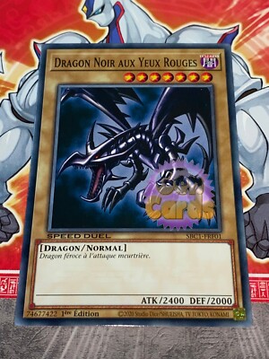Carte YU GI OH DRAGON NOIR AUX YEUX ROUGES SBC1-FRF01 | eBay