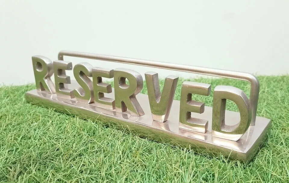 Reserved table top decorative aluminum Reserved sign home decor ...