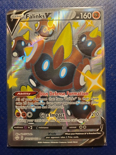 Pokémon TCG Falinks V Shining Fates SV115/SV122 Holo Shiny Holo Rare ...