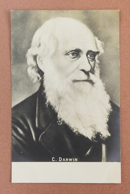 Charles DARWIN Scientist Naturalist Evolution RARE Antique postcard ...