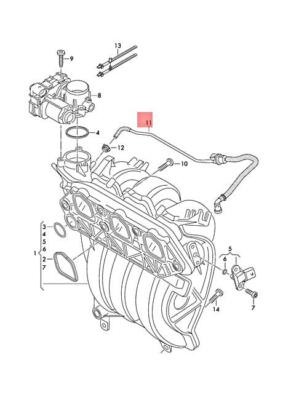 Genuine SEAT VW SKODA Ibiza ST Polo Derby Vento-IND Connecting Hose ...