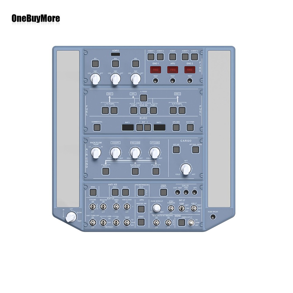 WINGFLEX A320 Overhead Panel with IRS & Lighting Panels for Airbus PC ...