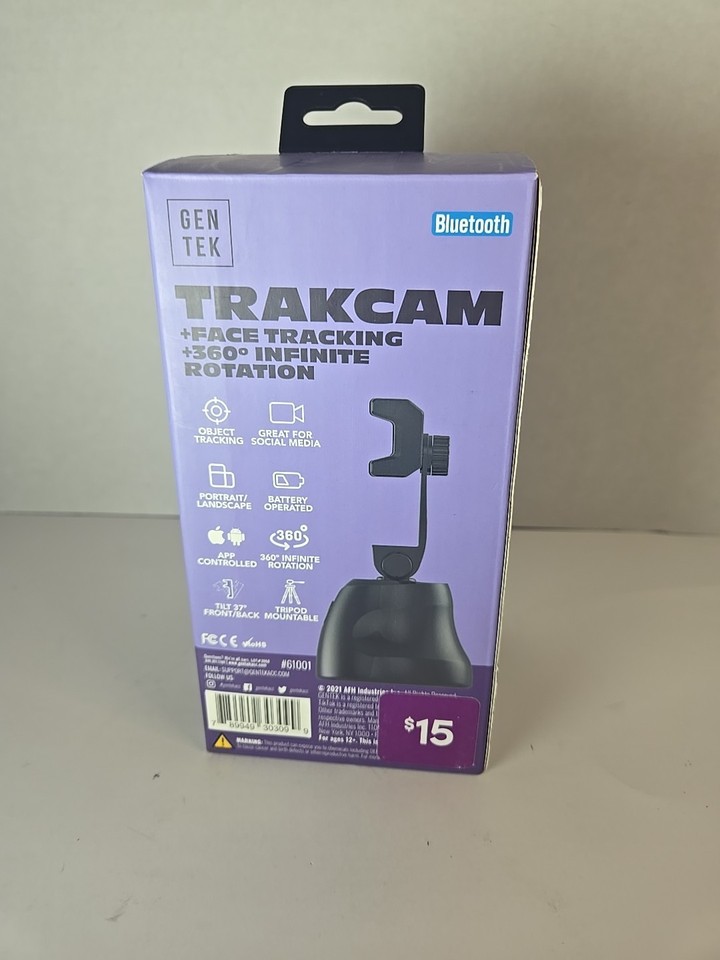 Gentek Trakcam + Face Tracking + 360 Infinite Rotation Battery Operated ...