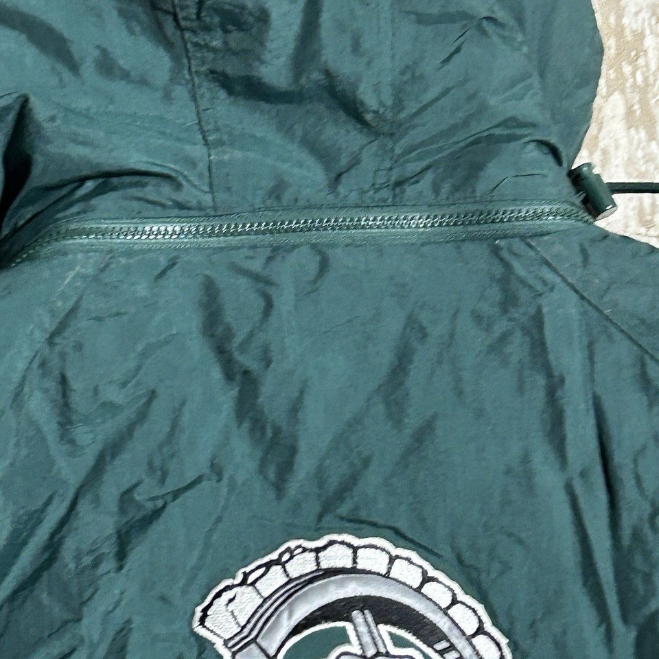 Vintage Michigan State Spartans Puffer Coat Jacket XL Logo 7 Pullover ...