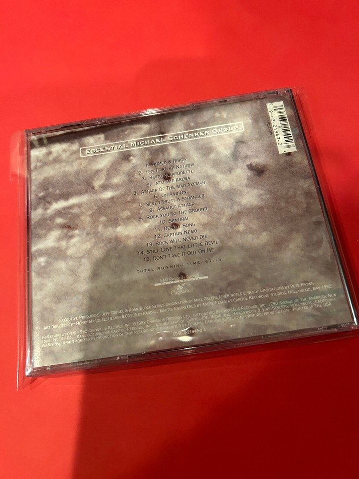 Michael Schenker Group - Essential MSG - 1992 - Chrysalis -CD AUTHENTIC ...