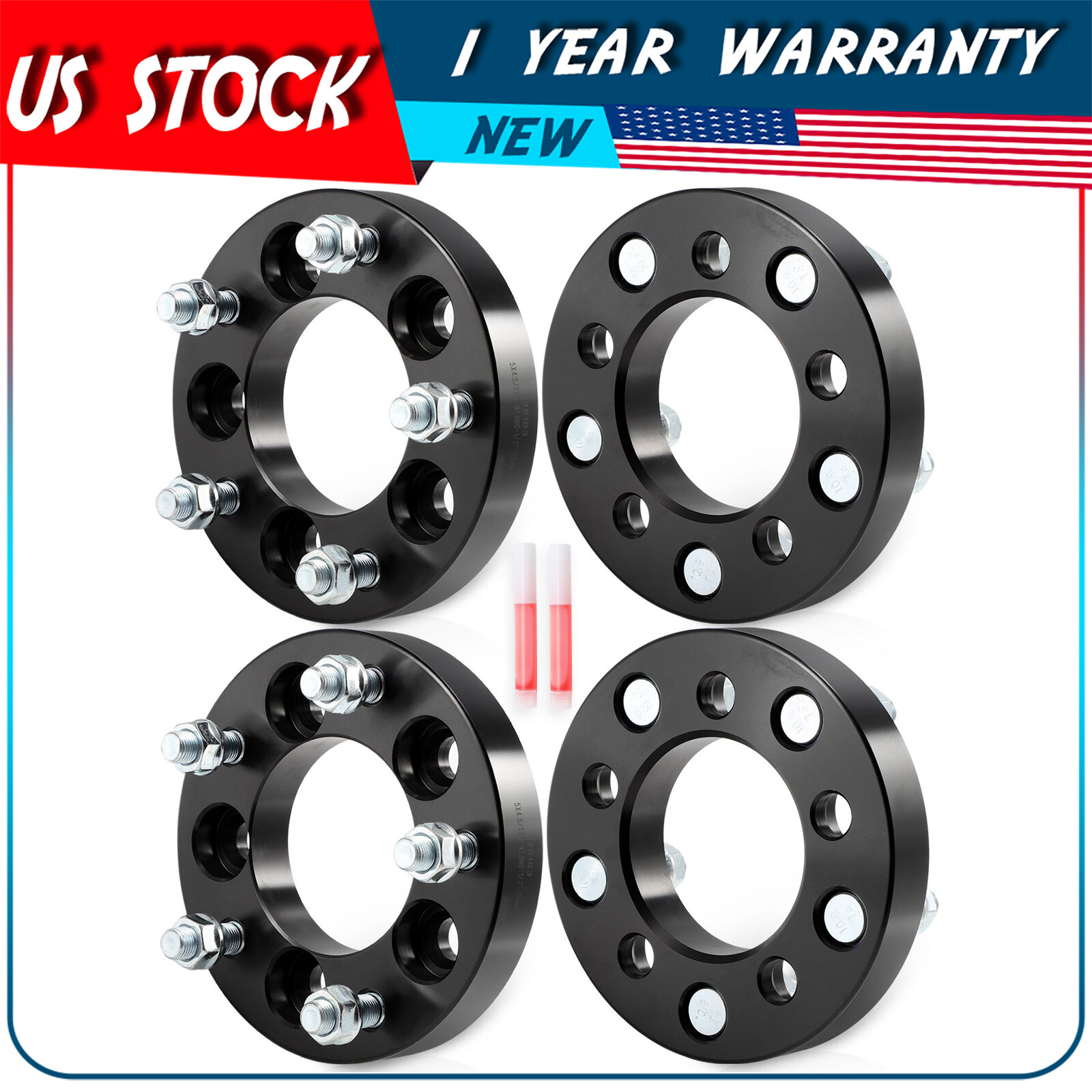 4Pcs 1" 5x4.5 to 5x5 1/2" Wheel Adapters For Ford Ranger 91-11 Taurus ...