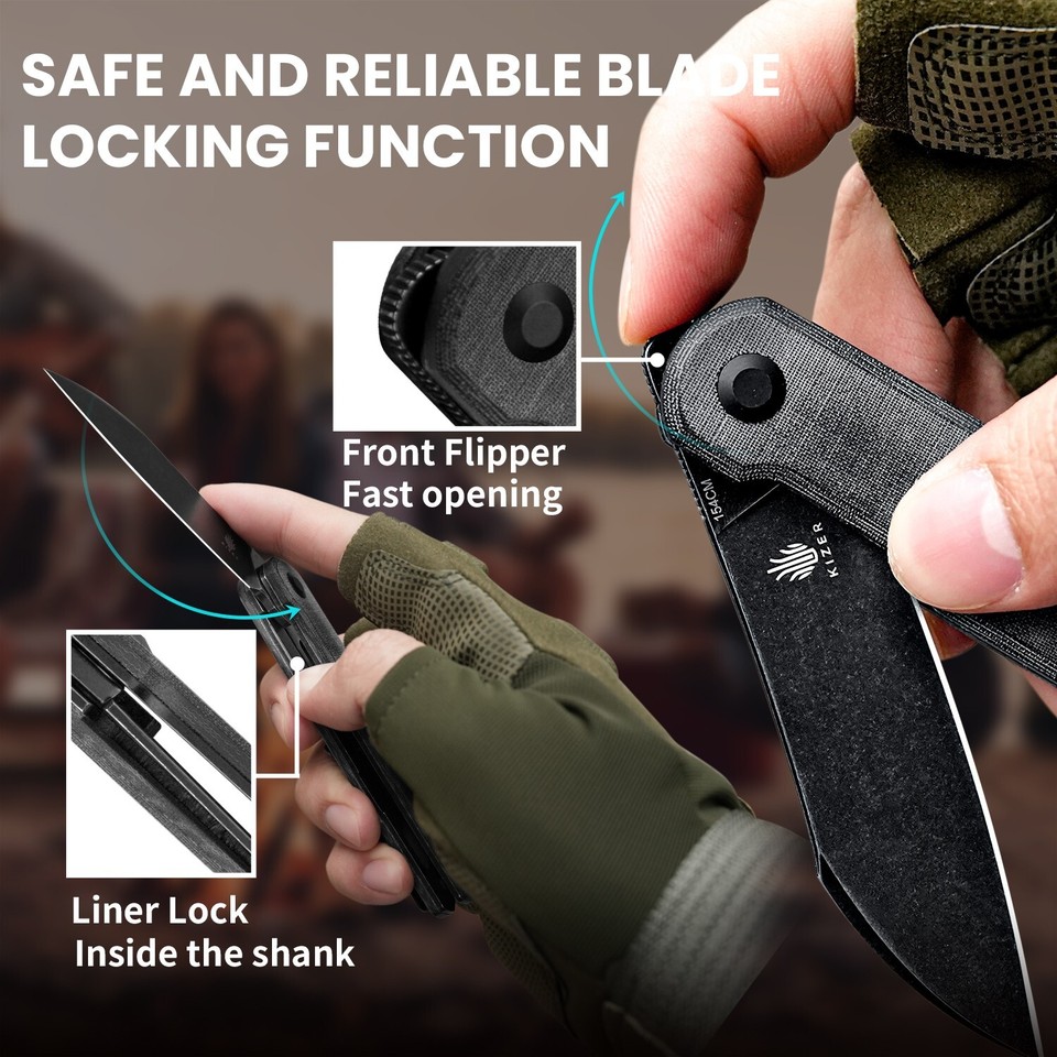 Kizer Klipper EDC Pocket Knife 154CM Steel Blade Micarta Handle V3580C2 | eBay