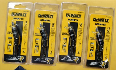 4 DeWalt Max-Fit 20° Magnetic Pivot Holder & bit tip. Impact Rated ...