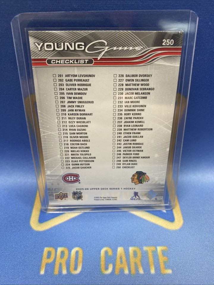 2025-26 Upper Deck Series 1 YOUNG GUNS IVAN DEMIDOV+Artyom Levshunov | eBay