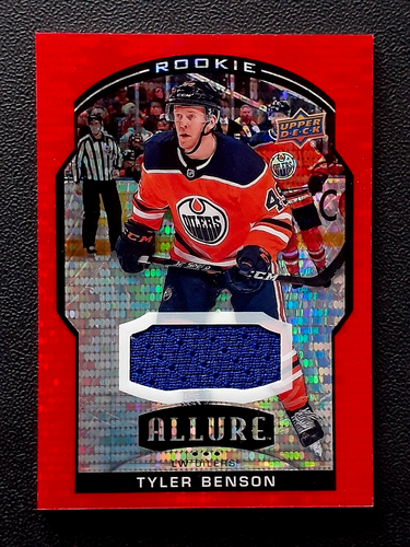 TYLER BENSON RC 2020-21 UPPER DECK ALLURE JERSEYS RED RAINBOW 20-21 NO ...