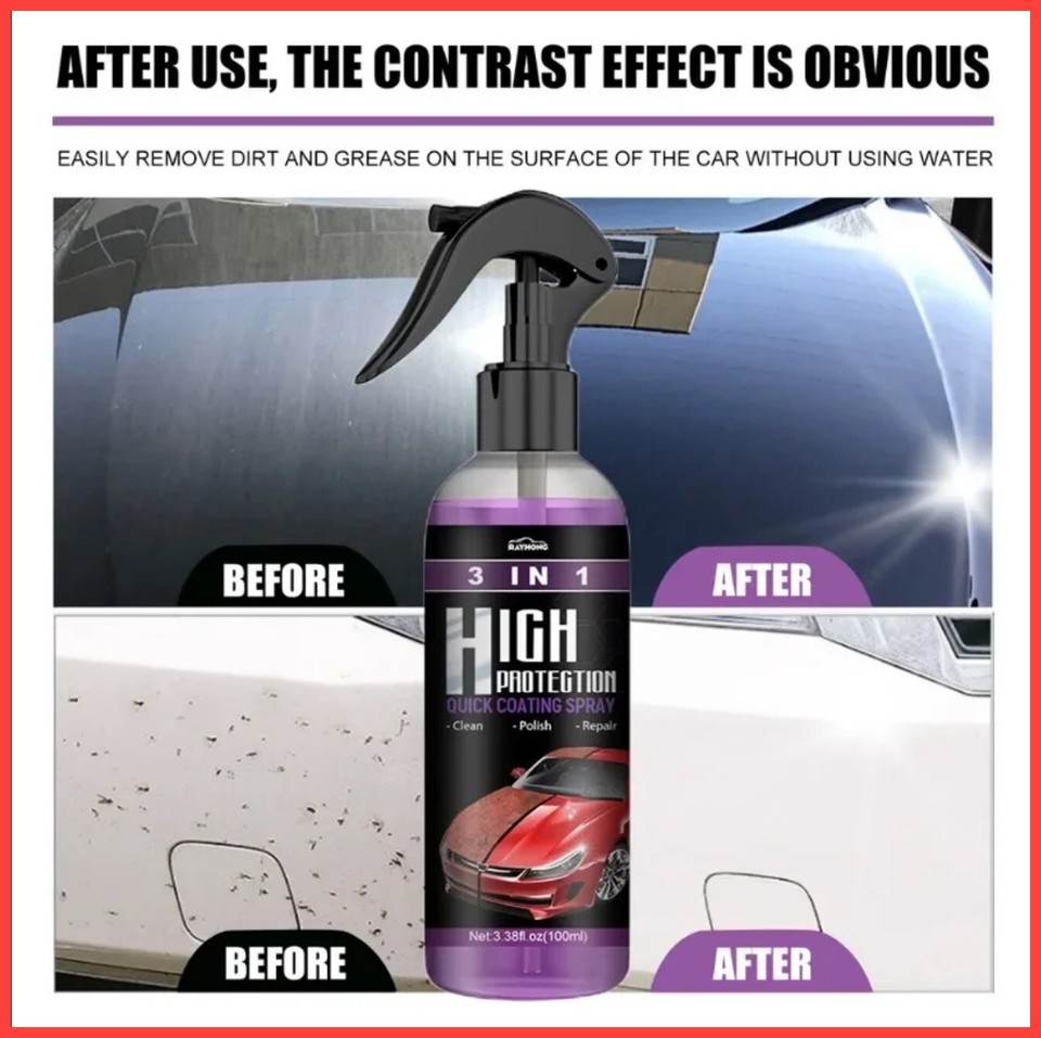 #1 BEST CAR SPRAY CERAMIC QUICK COATING NANO HYDROPHOBIC SCRATCH REPAIR ...