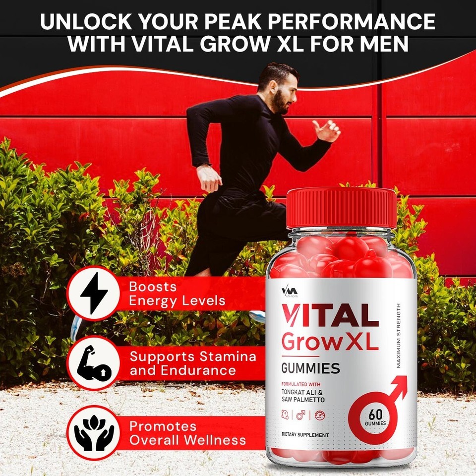 (3 Pack) Vital Grow XL Gummies for Men – VitalGrowXL Maximum ...