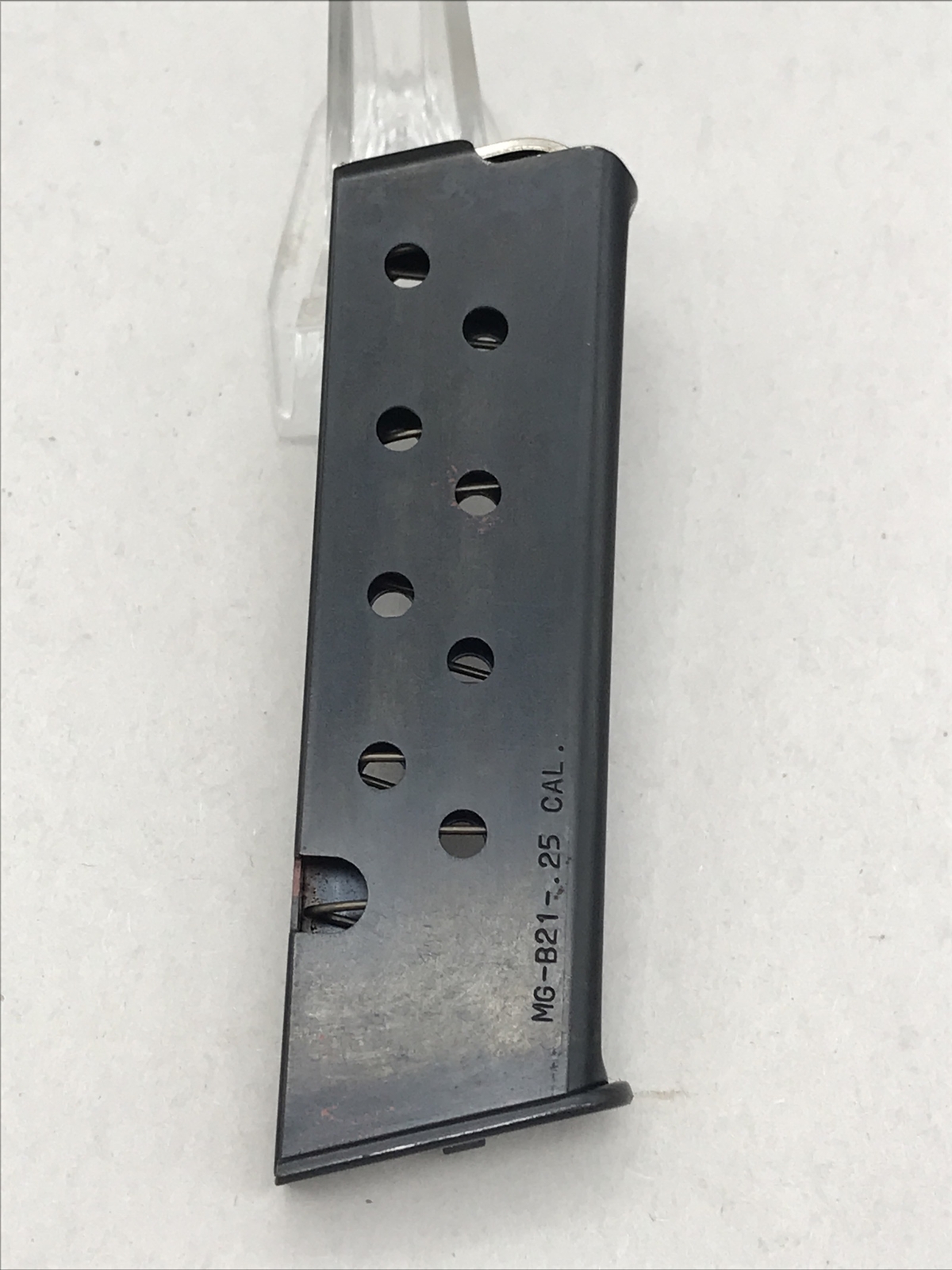 #MR1 Mecgar 9 Round Magazine Beretta 21 Bobcat .25 ACP Blued Mag Clip ...