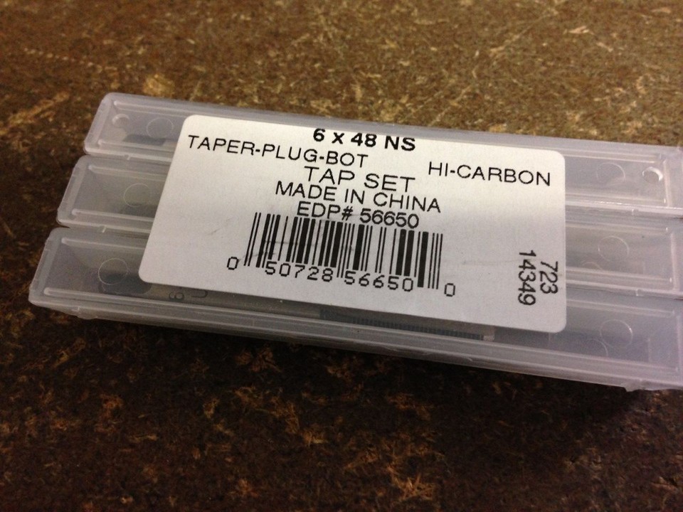 6-48 NS 3 PIECE 3 FLUTE HI-CARBON TAP SET NORSEMAN VIKING | eBay