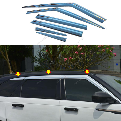 Chrome Window Visor Vent Shades Sun Rain Guard For Range Rover Velar ...