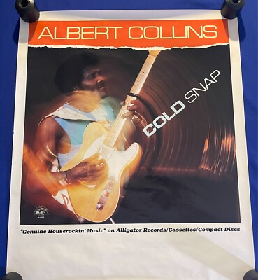 vintage Albert Collins Cold Snap PROMO POSTER 23x28in UNUSED Alligator ...