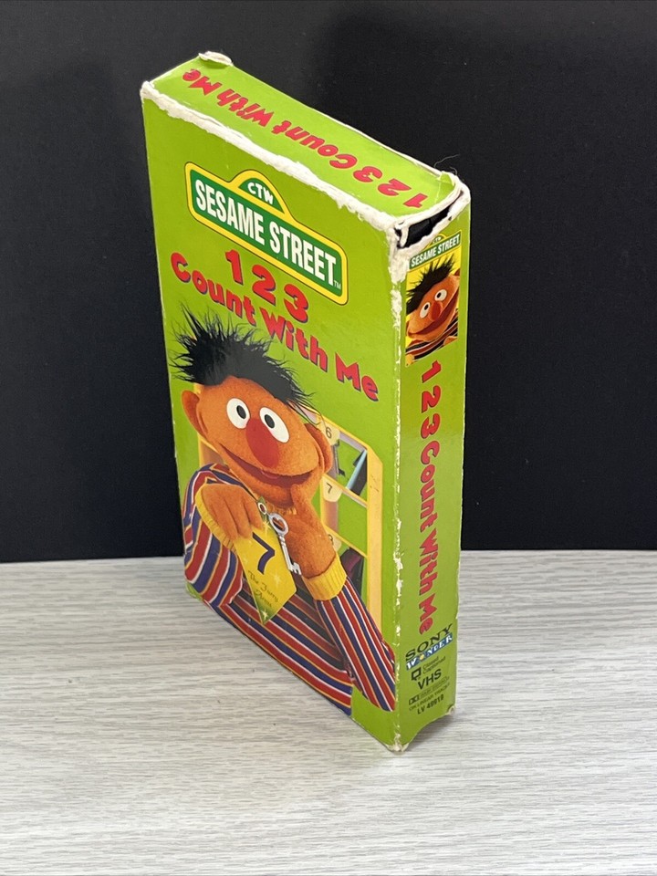 VTG VHS 123 Count With Me 1997 VCR Video Tape Movie Sesame Street Ernie ...