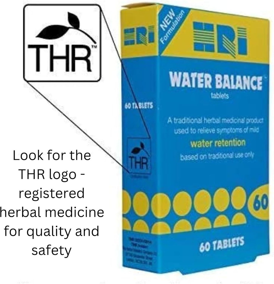 HRI Water Balance 100 Tablets - to Relieve Symptoms of Mild Water ...