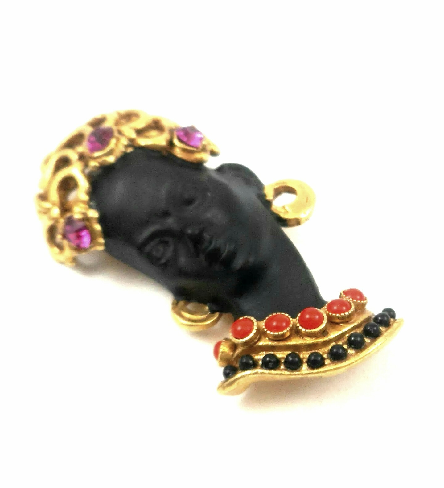 Gorgeous, signed "Siren" Askew Blackamoor Brooch Chantons, Rhinestone ...