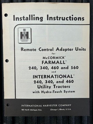 Original IH International Harvester Farmall 240 340 460 560 remote ...