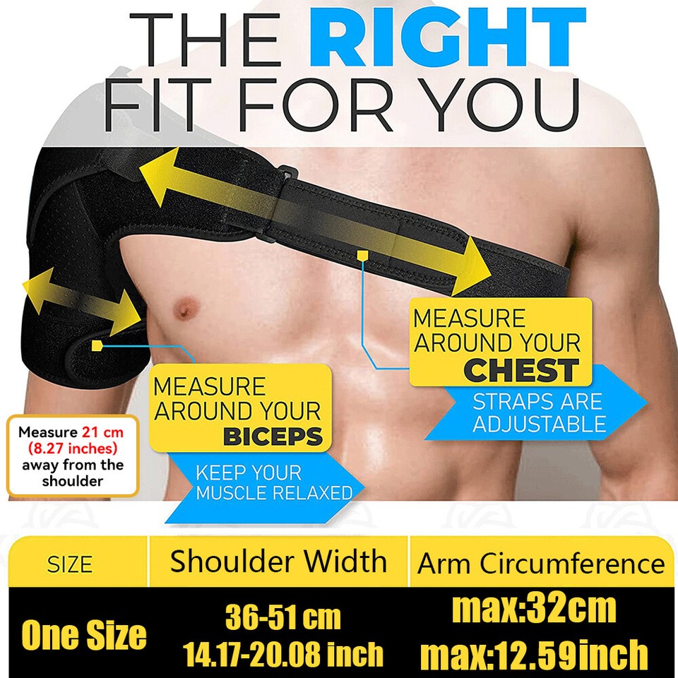 Shoulder Brace Torn Rotator Cuff Dislocated Support Compression Joint ...